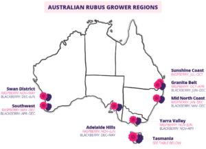Rubus Growing Regions – Berries Australia